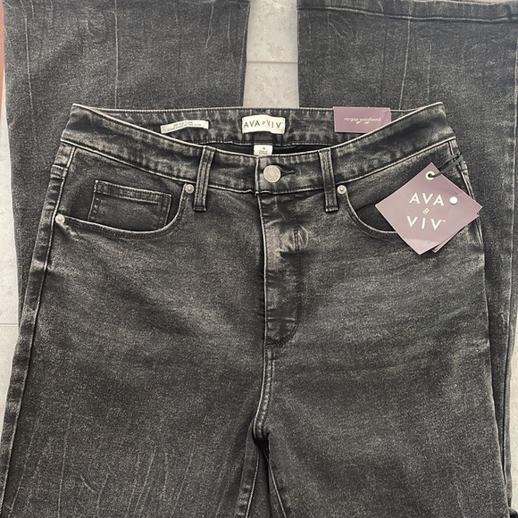 Ava & Viv | Jeans | Ava Viv Black High Rise Flare Nwt Jeans Stretch ...